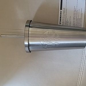 Starbucks | Kitchen | Starbucks Stainless Cup With Straw | Poshmark